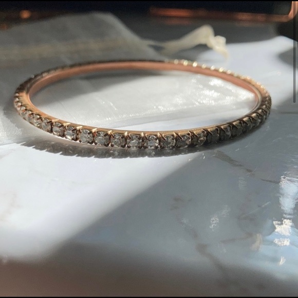 Aldo | Jewelry | Aldo Crystal Studded Gold Bangle | Poshmark